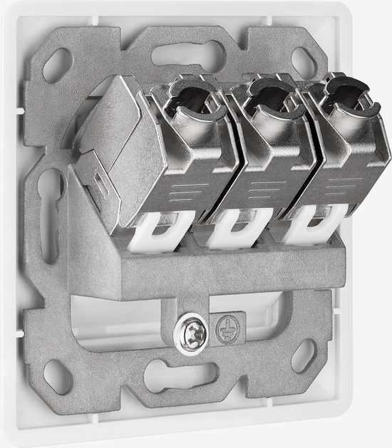 kwmobile 3 keystone adapters voor CAT6A kabels - Inclusief 3-poort ...