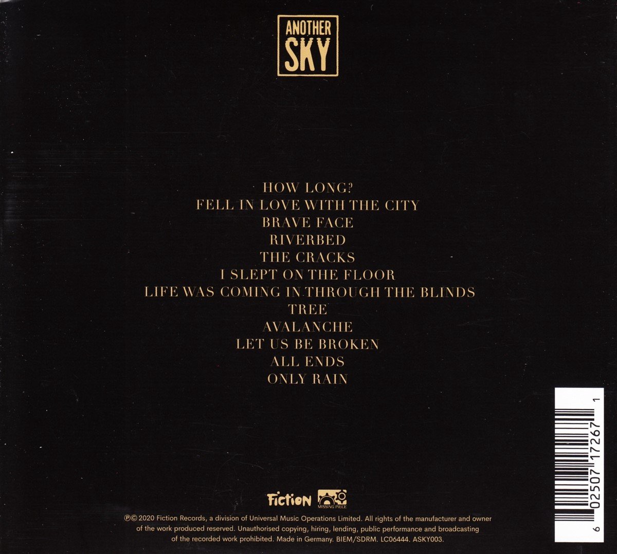 Another Sky - I Slept On The Floor (CD), Another Sky | CD (album ...