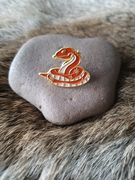 Enamel pin, kleding pin, broche, Rode slang | bol