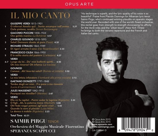 Saimir Pirgu - Il Mio Canto (CD), Speranza Scappucci | CD (album ...