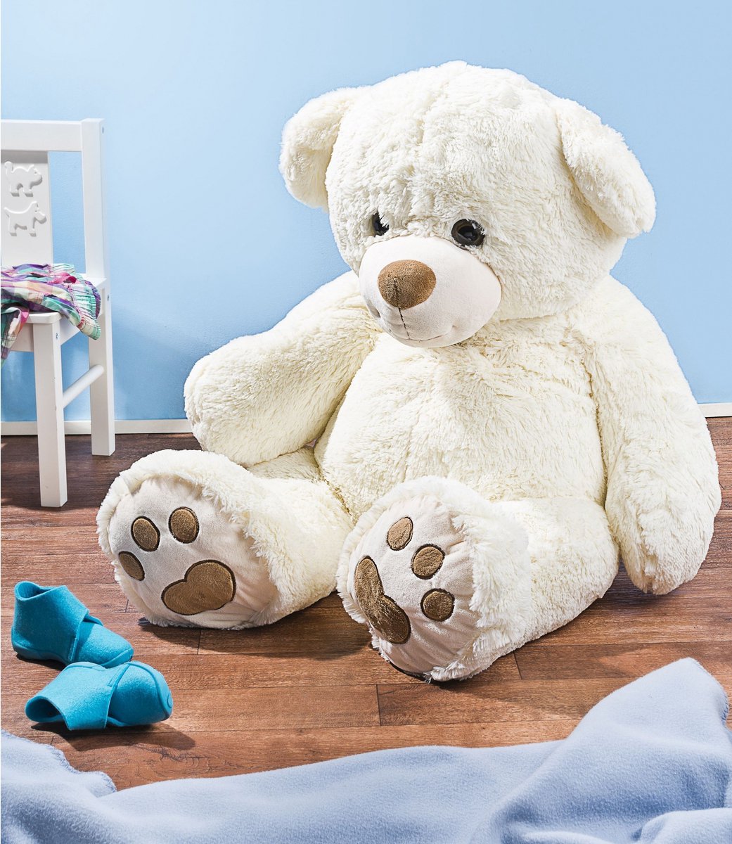 Knuffel Beer - Beige - 100cm | bol.com
