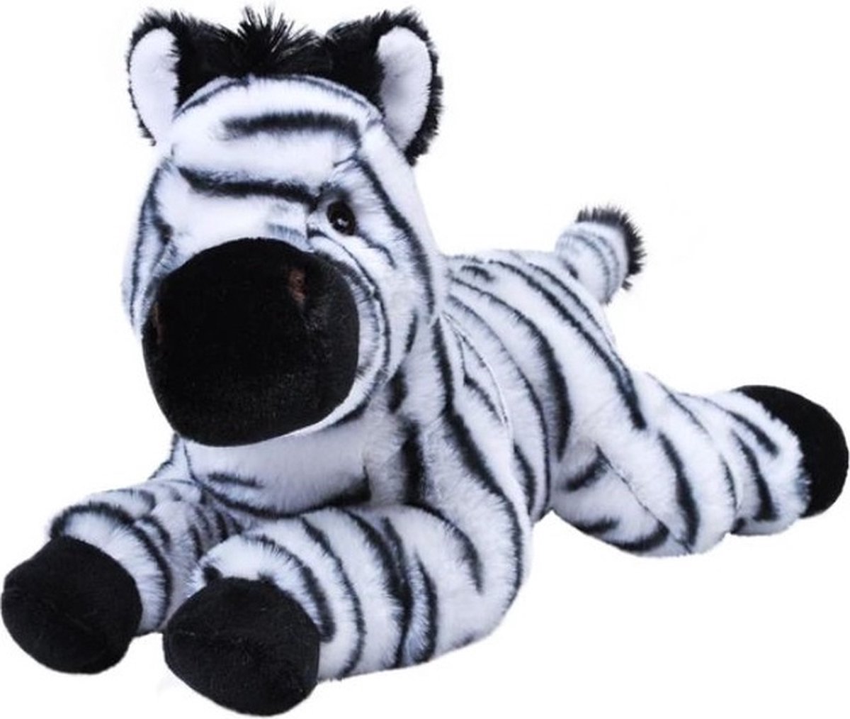 Zebra knuffel dier - Eco-kins - 30 cm - pluchen - knuffeldier | bol.com