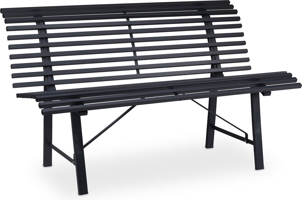 Relaxdays Tuinbank 2 personen - buitenbank weerbestendig - parkbank ...