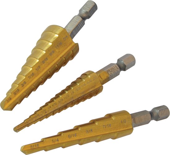 Silverline HSS Trapgatboor - Stappenboor - Piramideboor met Titanium ...