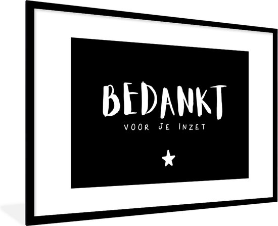 Fotolijst incl. Poster - Spreuken - Collega - Quotes - Bedankt voor je ...