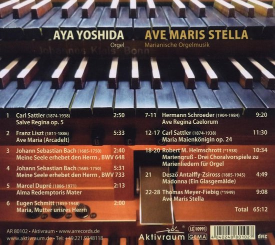 Aya Yoshida - Ave Maris Stella (CD), Aya Yoshida | CD (album) | Muziek ...