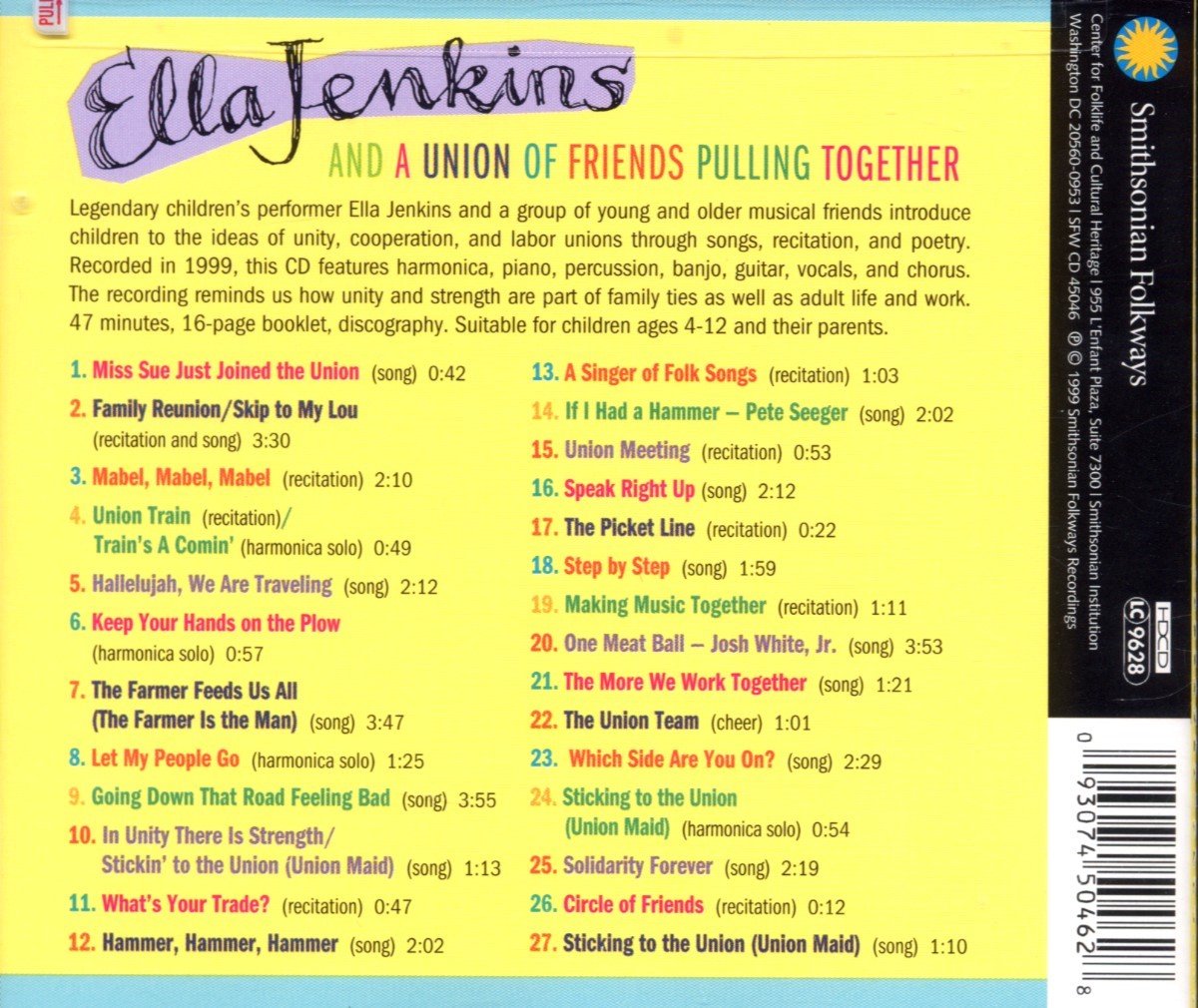 Ella Jenkins - And A Union Of Friends Pulling Toge (CD), Pete Seeger ...