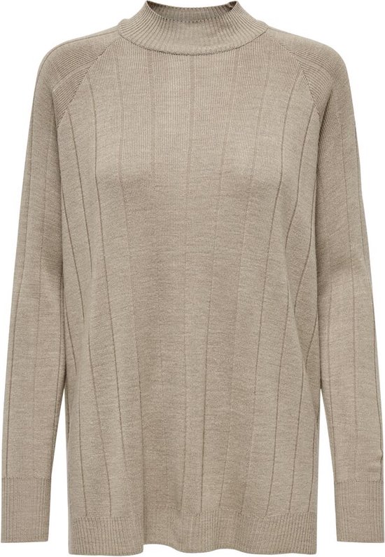 Only Onltess Ls Long High Neck Malt Bali BEIGE M | bol