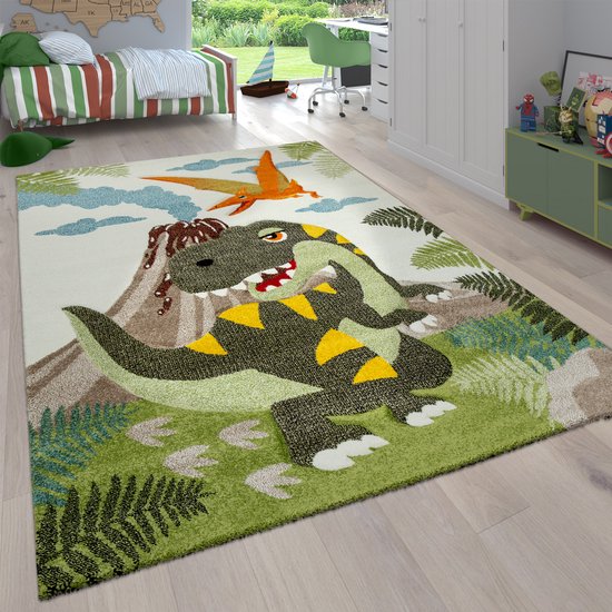 Paco Home Kinderkamer kindertapijt voor jongens met dieren en jungle ...