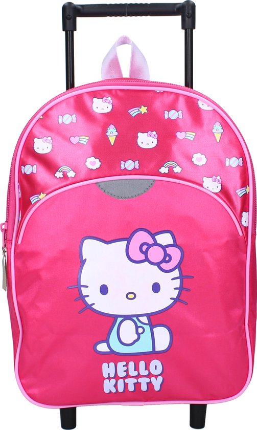Hello Kitty Follow The Rainbow Trolley Rugzak - Roze | bol