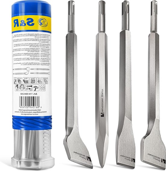 SDS-Plus-beitelset voor tegels beton steen metselwerk pleisterwerk ...