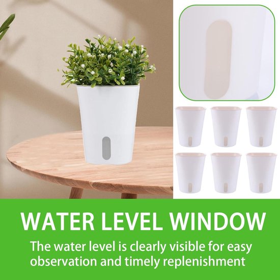 12 stuks zelfwaterende bloempotten met waterniveau-indicator ...