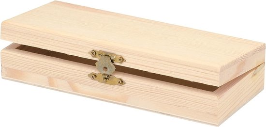 Houten doos naturel - opbergdoos voor sieraden en decoratie Houten ...