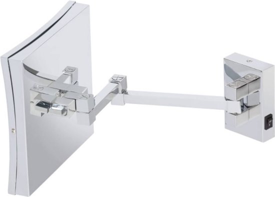 Geesa Mirror scheerspiegel 2-armig 5x vergrotend, chroom | bol