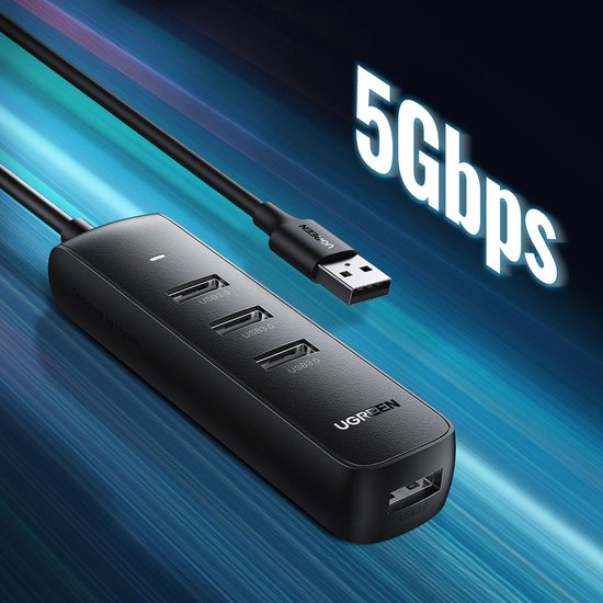 M416 USB 3.0 Hub met 4 Poorten – Supersnelle Dataoverdracht tot 5Gbps ...