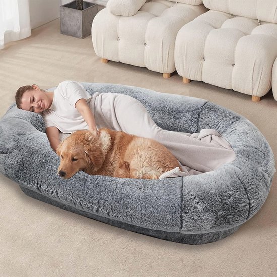 Groot Orthopedisch Hondenbed 185 x 120 cm - Wasbaar Hondenkussen met ...