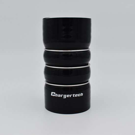 Dubbele balg koppelstukken silicone - Zwart, 60mm | bol