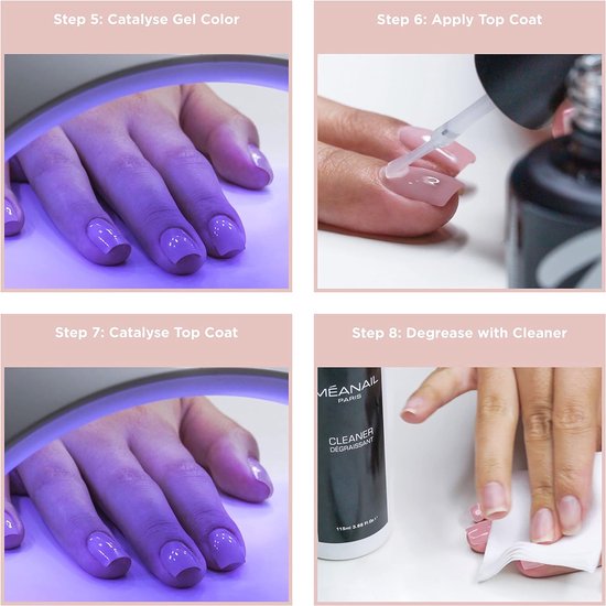 Set met Primer, Base & Top Coat voor Gelnagellak - 3 x 10ml - Vegan ...