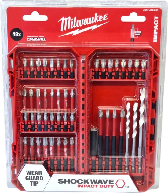 Milwaukee SHOCKWAVE™ Impact Duty Bitset - 48-delig - 4932492005 | bol