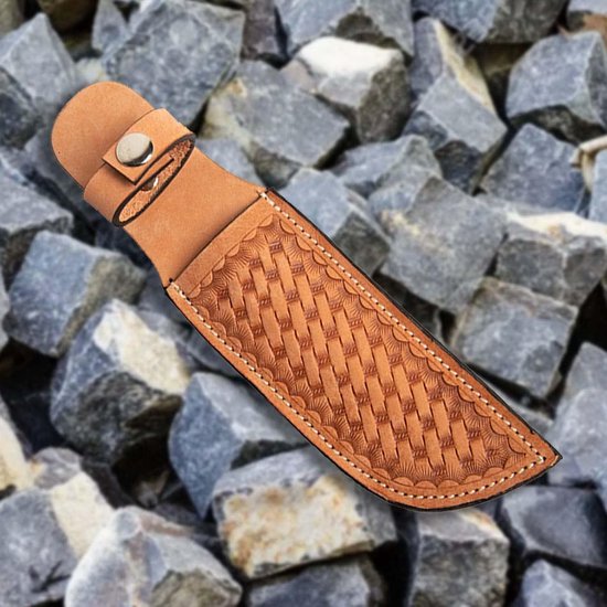 Handgemaakte Echt Lederen Mes Scheden - Riem Loop Pocket Mes Houder - 4 ...
