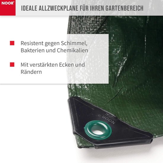 Tentzeil Afdekzeil Hobby 120 g/m² 3 x 4 m groen UV-bestendig regenzeil ...