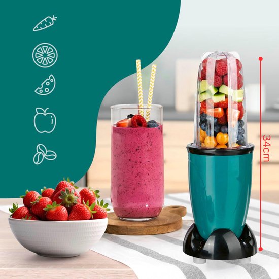 White-Label Smoothie Maker - Blender to go - 750ML - Zwart met Groen | bol