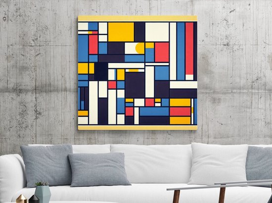 Line art mondriaan schilderij | The Harmonious Symphony of Geometric ...