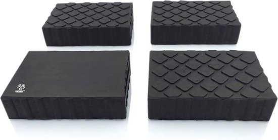 4 pads voor hefbrug van massief rubber 160 x 120 x 40 mm - hoge ...
