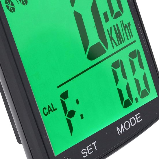 Fietscomputer 71 cm (28 inch) lcd-display - Draadloze kilometerteller ...