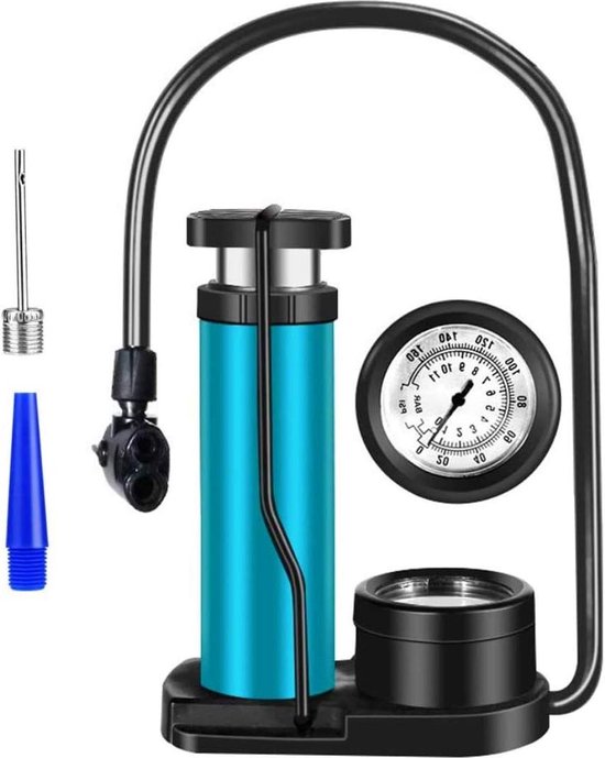 Fietspomp met drukmeter - Voetpomp - Draagbare Mini Fiets Band Luchtpomp - Fiets Vloer... | bol