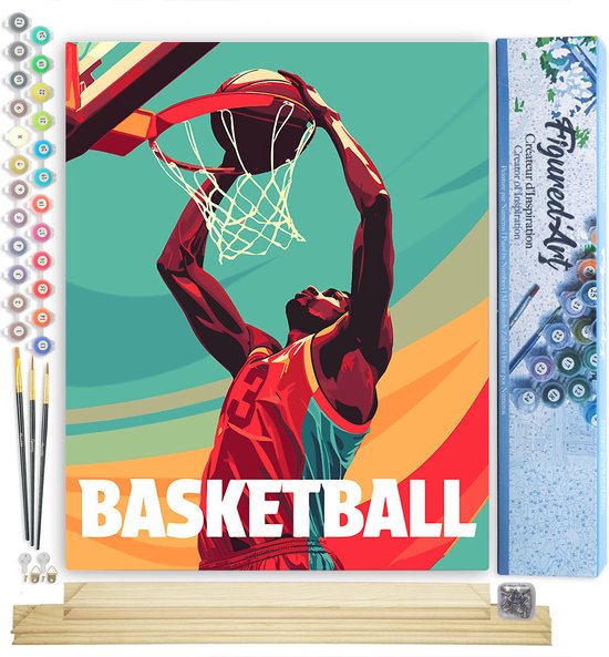 Figured'Art Schilderen op Nummer Volwassenen canvas Sportaffiche ...