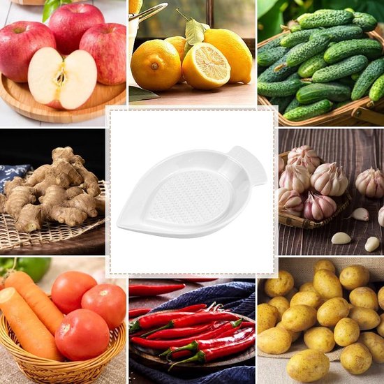 Keramische rasp plaat voor knoflook en gember - set met mini-borstel ...