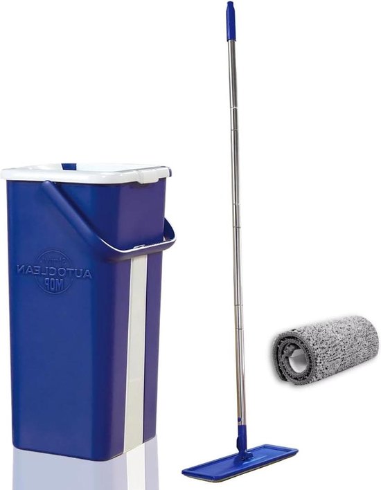 360° draaibare Autoclean Mop bezem - Dubbel Compartiment Emmer Set ...