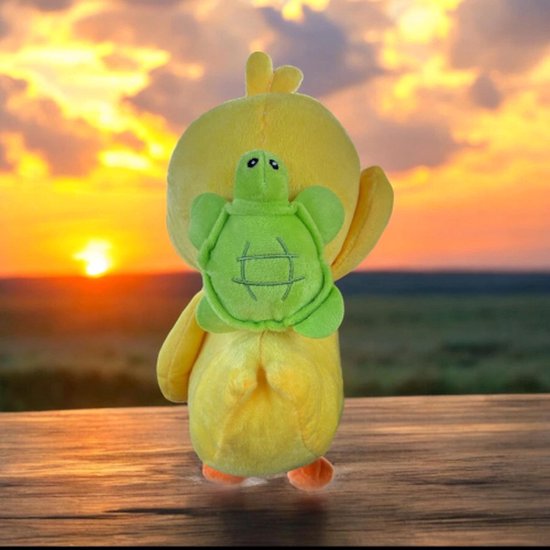 De Kleine Gele Eend met Rugtas Pluche Knuffel 26 cm (Bekend van TikTok ...