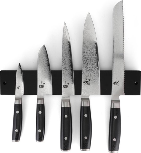 Yaxell Ran Messenset – 6-delig – Magnetische Zwarte Magneetstrip met 5 ...