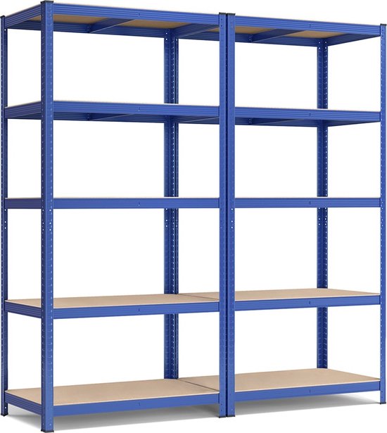 Rootz Blue Storage Rack - Stellingkast - Metalen Rekken - Heavy-Duty ...