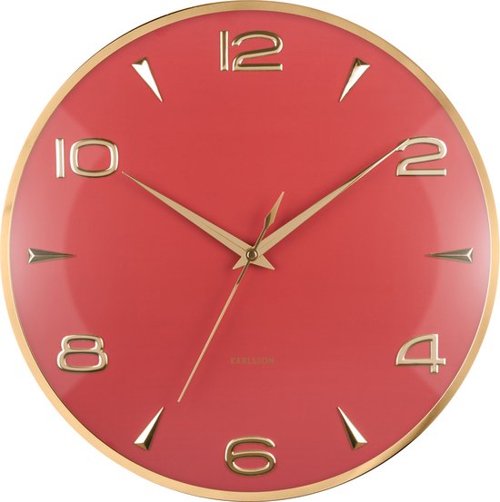 Karlsson - Wandklok Sienna Glow - Rode oker- Ø40,6cm | bol