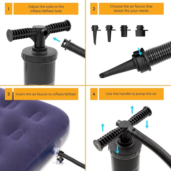 Dubbele actie snelle hand luchtpomp - ballon zwemmen ring opblaasbaar ...