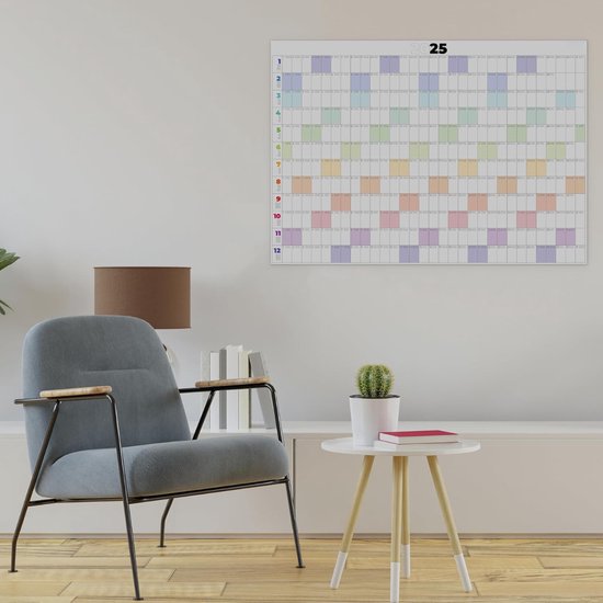 Equivera Jaarkalender 2025 - Maandkalender - Jaar Kalender ...