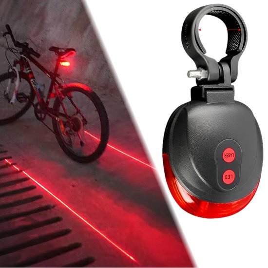 Fiets Achterlicht LED-Laser I Fietslamp I Laser Fiets Achterlicht I Led ...
