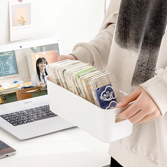 Opbergdozen kunststof wit - 12 stuks opbergmanden - kleine dozen ...