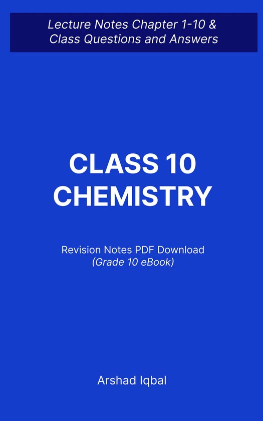 Chemistry Revision Guides - Class 10 Chemistry Important Questions and Answers PDF... | bol