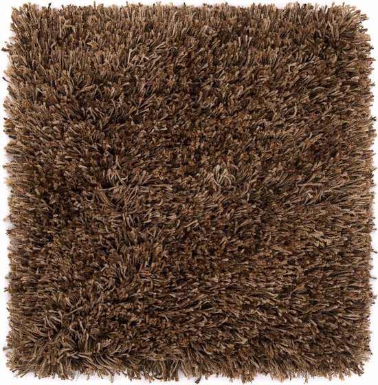 Premium badmat hoogpolig Karlijn bruin - 60x60 - superzacht en ...
