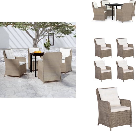 vidaXL Tuinset - Tuinsets - Tuinmeubelset - Eetset - 5-delige Tuinset ...