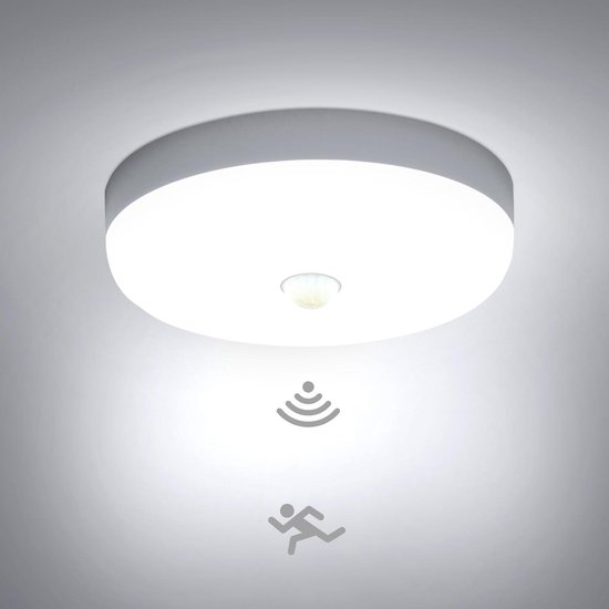 Badkamer lamp LED plafondlamp met bewegingsdetector - ronde plafondlamp ...