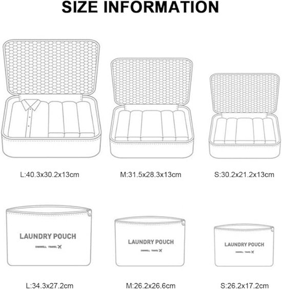 Koffer Organizer Set - Handig en Ruimtebesparend - Voor Georganiseerd ...