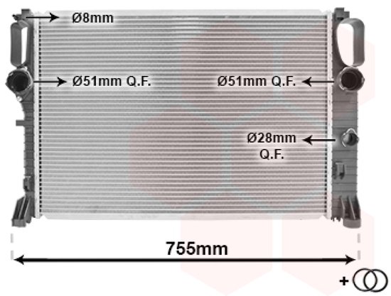 RADIATOR VOOR MERCEDES BENZ CLS-CLASS C219 2005-2011 2115003402 | bol