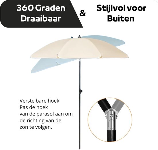 LifeStages - Terras Parasol voor Appartement - Parasol - Balkonscherm ...