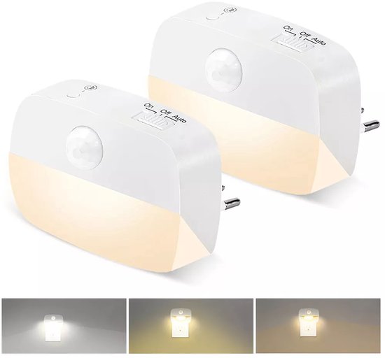 Stopcontactlamp - Dimbare LED-nachtlamp met - bewegingsmelder ...