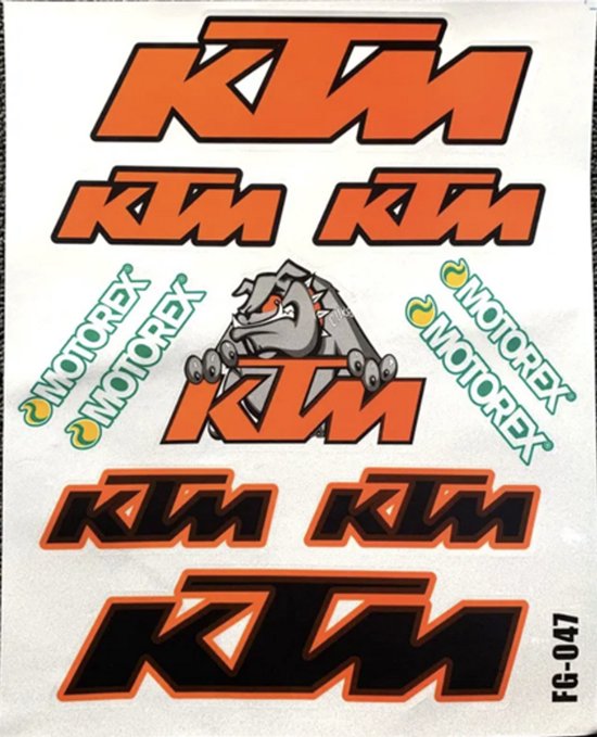 KTM Stickers - motorcross stickers - wit | bol